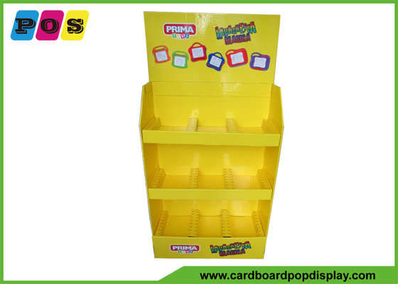 Three Shelves Corrugated Pop Retail Cardboard Displays For Drawing Board Promotion