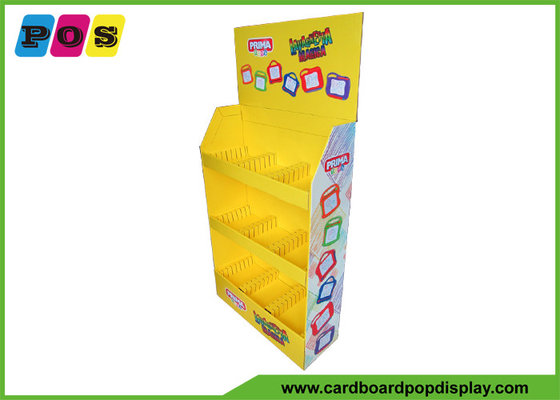 Three Shelves Corrugated Pop Retail Cardboard Displays For Drawing Board Promotion
