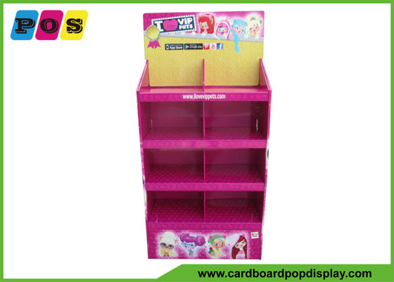 Stores Cardboard Floor Standing Display Unit For Dolls , Cmyk 4c Printing