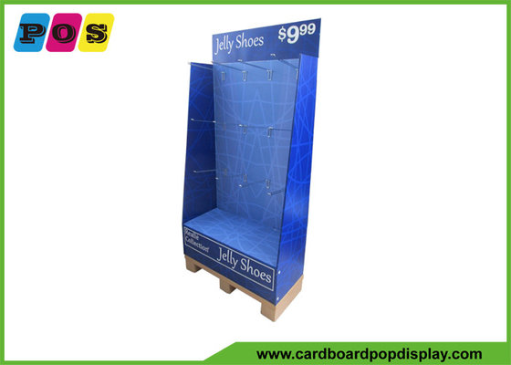 Retail Store Hook Hanging Cardboard Peg Display Corrugated Display Stand For Shoes
