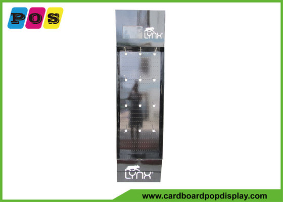 Corrugated Custom Peg Hook Floor Power Wing Display Stand for Promotional