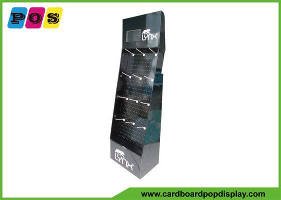 Corrugated Custom Peg Hook Floor Power Wing Display Stand for Promotional