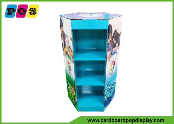 Corrugated Cardboard Four Shelf Display Stable For Games and Puzzles FL210