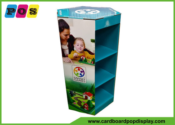 Corrugated Cardboard Four Shelf Display Stable For Games and Puzzles FL210