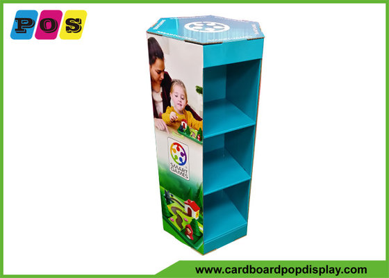 Corrugated Cardboard Four Shelf Display Stable For Games and Puzzles FL210