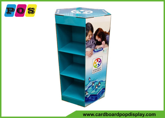 Corrugated Cardboard Four Shelf Display Stable For Games and Puzzles FL210