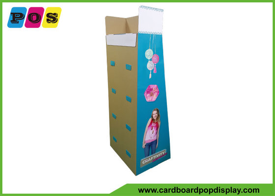POP POS Corrugated Paperboard Shipper Floor Display Stand For Craft Kits