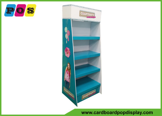 POP POS Corrugated Paperboard Shipper Floor Display Stand For Craft Kits