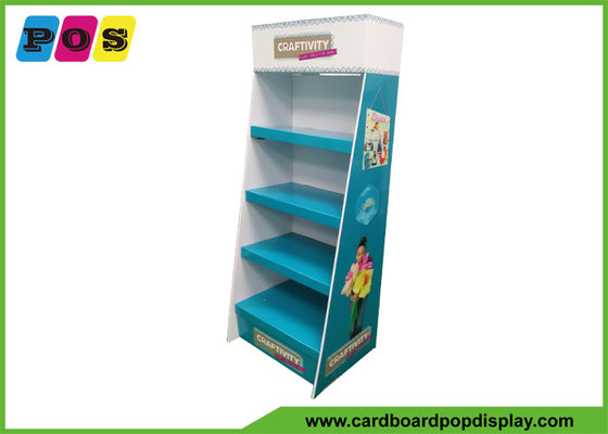 POP POS Corrugated Paperboard Shipper Floor Display Stand For Craft Kits