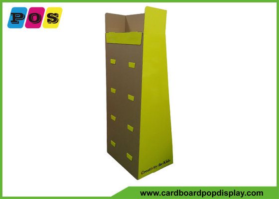 Yellow Printing Four Shelves Corrugated Paperboard Floor Display Rack for Kids Games FL212