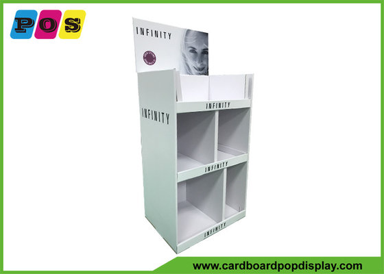Merchandising Floor Shelf Cardboard Display Stands For Personal Care Products Promotion