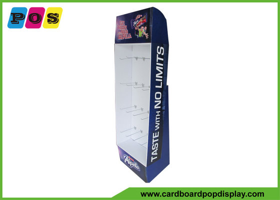 Retail Sales Paperboard Pegs Cardboard Display With Stand For Snacks
