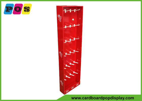 Retail Stores Sidecap Corrugated Display Shipper With 24 Pieces Pegs For Keychains