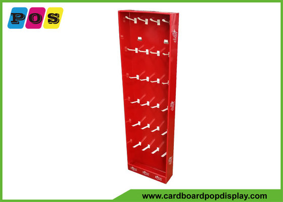 Retail Stores Sidecap Corrugated Display Shipper With 24 Pieces Pegs For Keychains