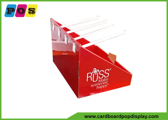 Recycled Paperboard POP Counter Top Cardboard Display With 8" Plastic Pegs CDU090