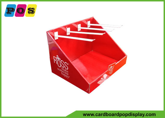 Recycled Paperboard POP Counter Top Cardboard Display With 8" Plastic Pegs CDU090