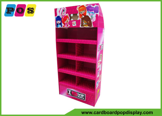 Promotional Portable POS Cardboard Floor Display Shelf With 4 Trays FL030