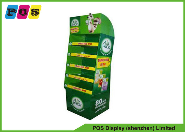 Merchandising Shelves Cardboard Floor Displays Custom Design For Pet Products FL004