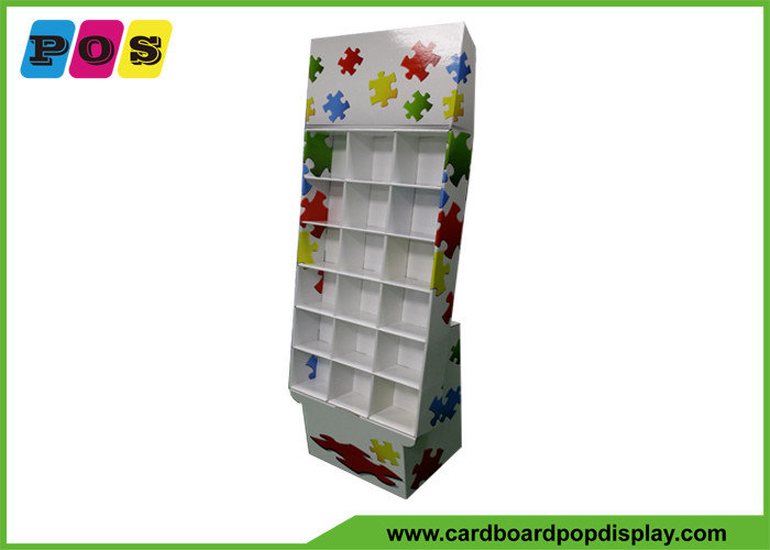 POP Corrugated Cardboard Store Display With Cells For Puzzle Games Promotion FL147