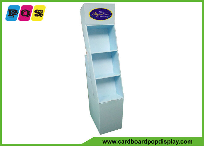 POP Floor Cardboard Shelving Displays With Base For Children Books Promotion POC039