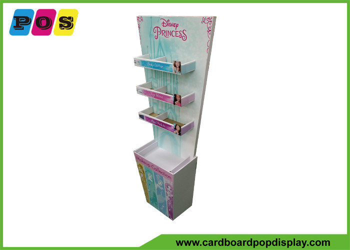 Floor Standing Cardboard Pop Displays Equip Three Shelves For Kids Cosmetics FL197
