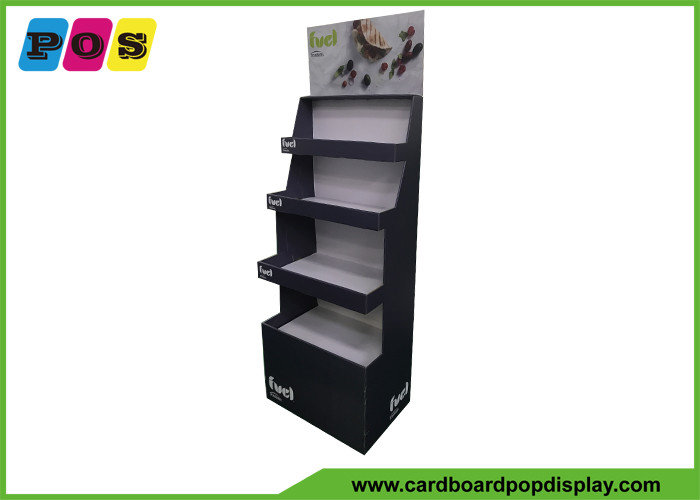 ODM / OEM Cardboard Floor Displays Shelves With Five Trays For Food FL196