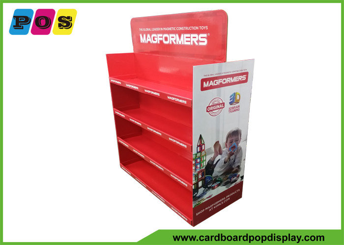 Double Sided Corrugated Pallet Display Stands For Box Packed Games PA039