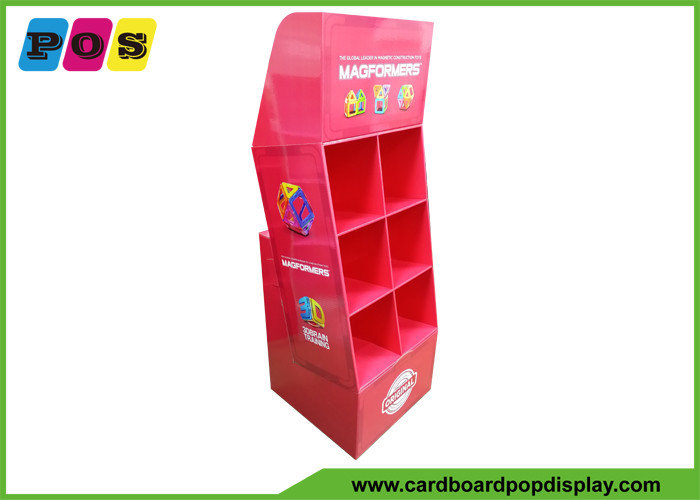 Advertising Cardboard PDQ Retail Display 6 Cells For Point Of Purchase POC043