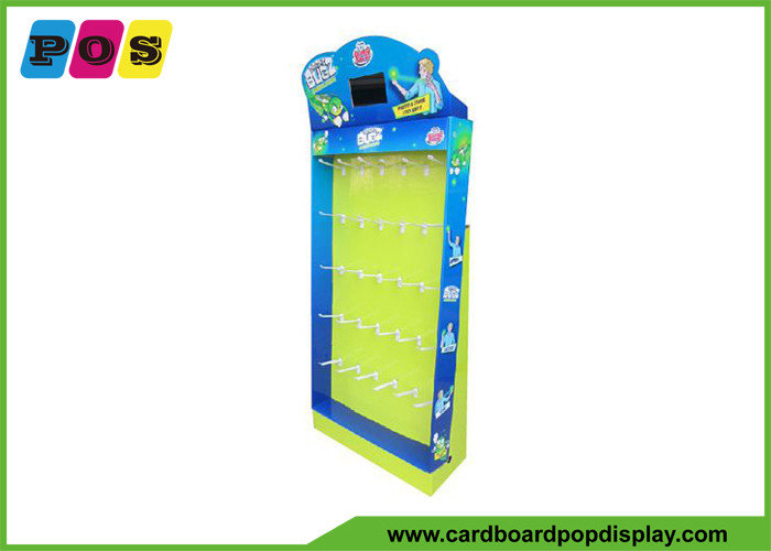 Corrugated Floor Cardboard Store Display , LCD Screen Side Wing Display For Magic Toys HD006