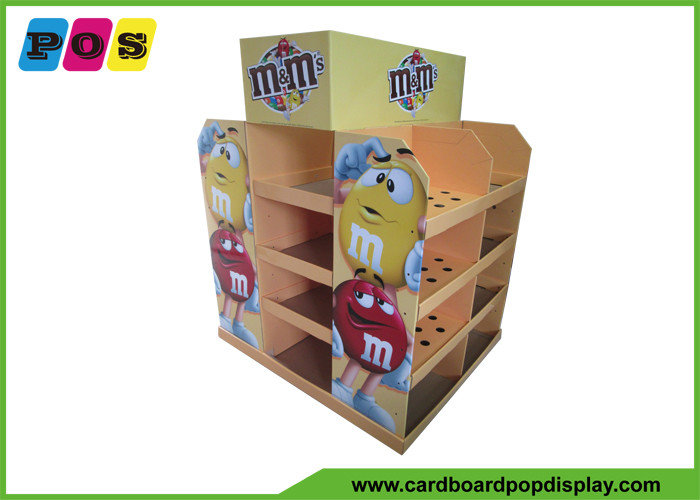 American Full Size Cardboard Pop Displays Pallet Type For M&M Candies PA038