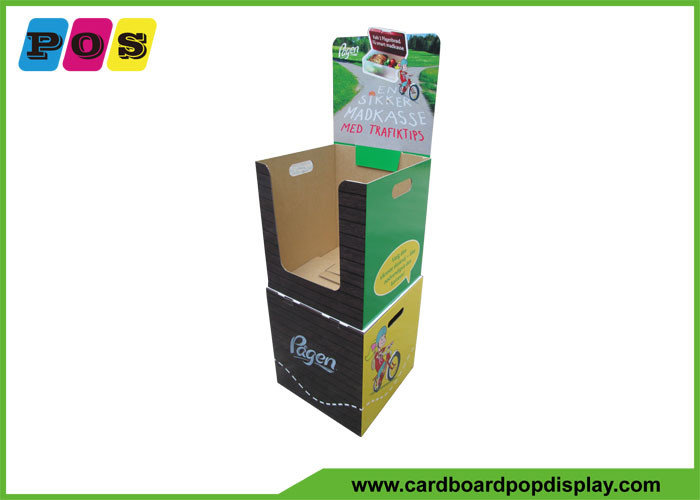 Promotional Corrugated Dump Bin Display UV varnish for lunch box DB021