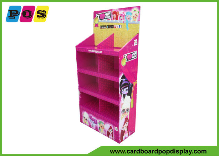 Stores Cardboard Floor Standing Display Unit For Dolls , Cmyk 4c Printing
