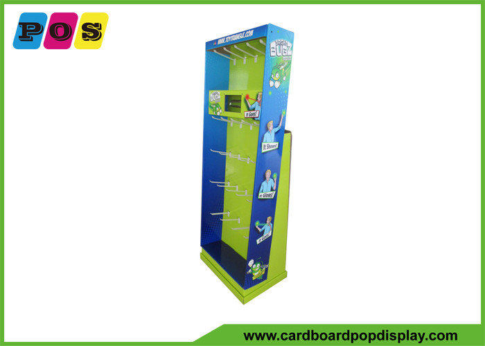 Customized Cardboard Power Wing Display With Plastic Hooks For Magic Products