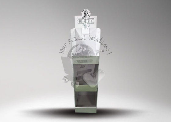 China Advertising Grey Paper Corrugated Cardboard Stands Display With Lossy Lamination supplier