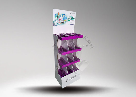 China Slipper Display Racks Floor Cardboard Hanger Display Advertising Stand For Summer Slippers supplier
