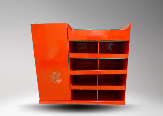 China Full View Heavy Duty Cardboard Display Stand Red Five Layers Display Shelves supplier