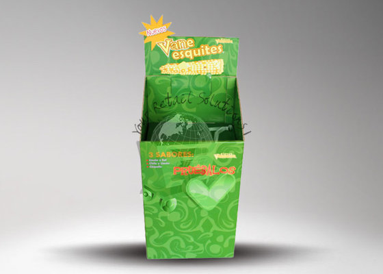 China Cardboard Dump Bins Printed in Green with Flexible Structure , Cardboard Recycling Bins supplier