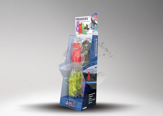 China Customized Corrugated POP Toy Display Stand / Cardboard Floor Hooks Display supplier