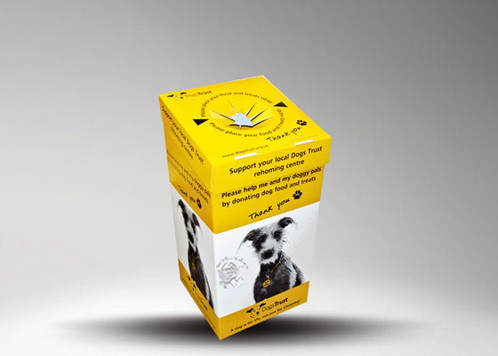 China Yellow Corrugated Board Dump Bins Display For Outside Promotion supplier