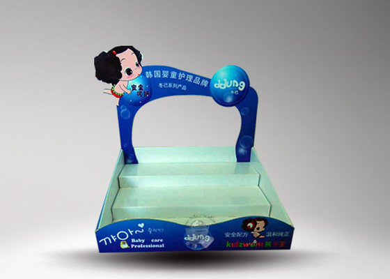 China 3 Layer POS Cardboard Counter Display / Creative Hot  Paper Counter Rack supplier
