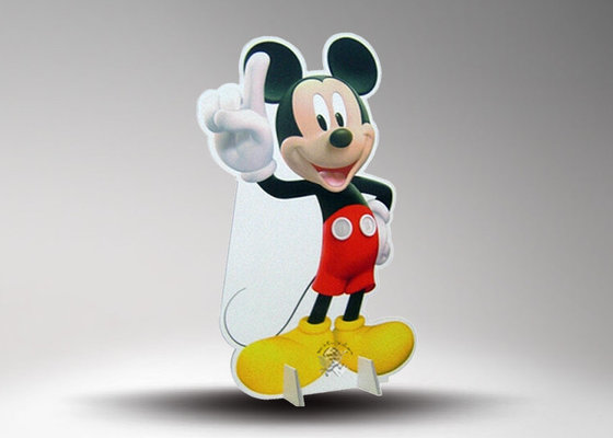 China Cartoon Mickey Cardboard Standee With Colorful Clothes In Retail Shop supplier