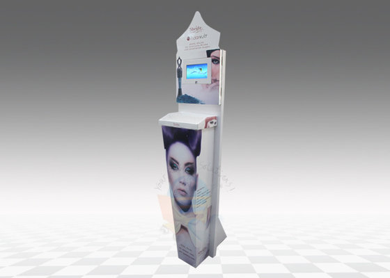 China Glossy Finishing Cardboard Display Rack Corrugated With LCD Player supplier