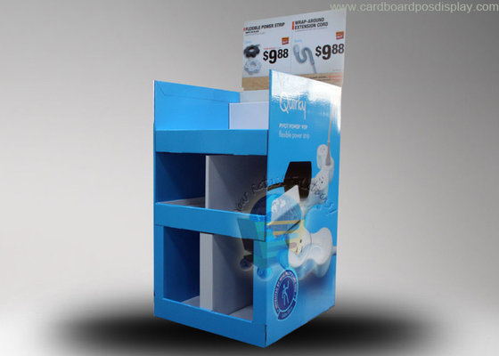 China Blue Five Separate Area Corrugated Board Pallet Display Dtand supplier