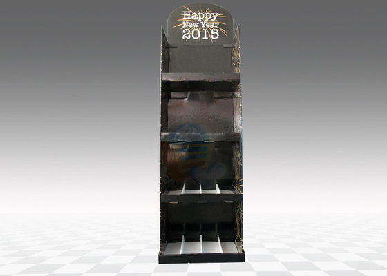 China Retail 4 tiers Custom Cardboard Display Stand With Colorful Printing supplier
