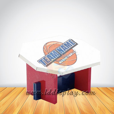 Printed Paper Furniture Cardboard Display Stand for Table Promotion with Glossy Lamination supplier