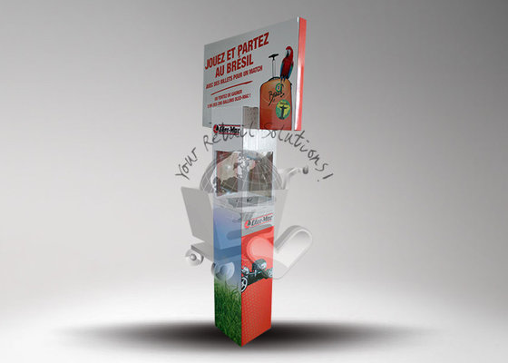 Offset printing cardboard standee display for travel case / cardboard standups supplier