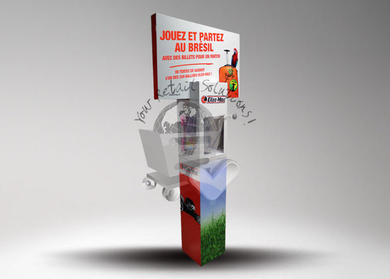 Offset printing cardboard standee display for travel case / cardboard standups supplier