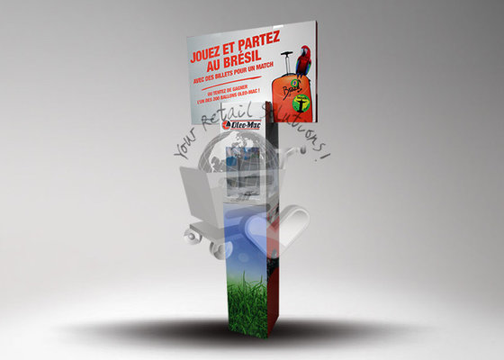 Offset printing cardboard standee display for travel case / cardboard standups supplier