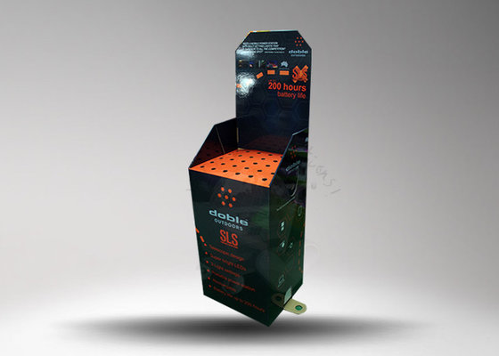 Customized Logo Bump Proof Corrugated Cardboard Dump Bins with Holes for LEDS supplier