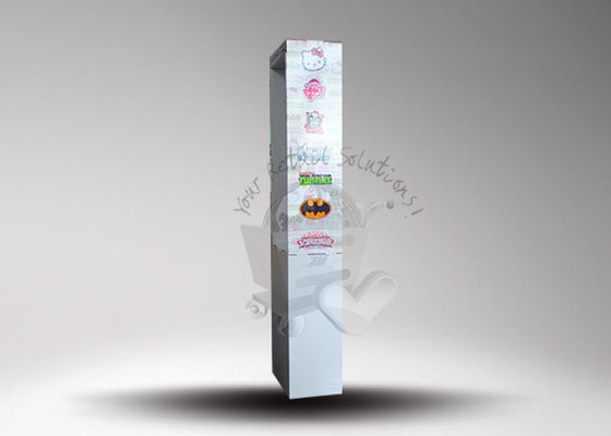 Customized Cardboard Floor Display Stand With Plastic Hooks and Removed Base,Paper Hanging Display Stands supplier